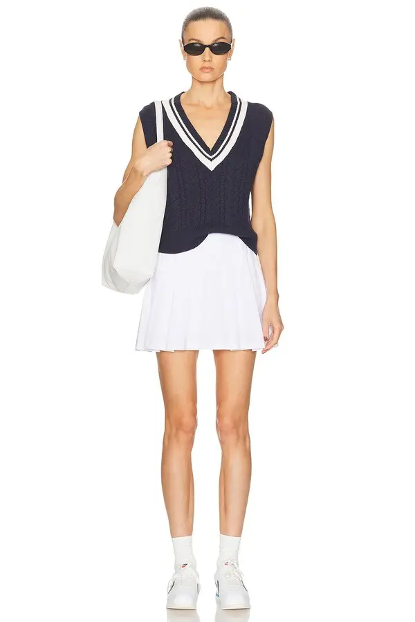Beyond Yoga Cable Knit Vest - Nocturnal Navy - 35% Off | Editorialist